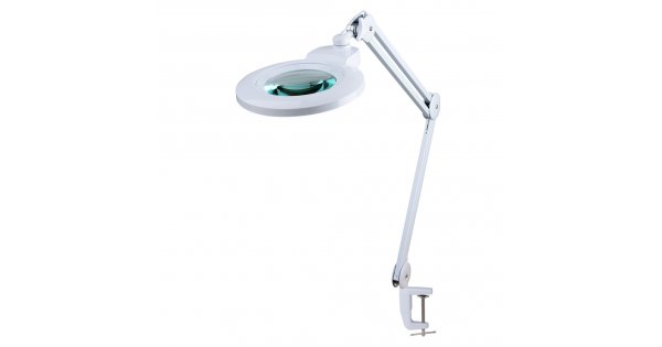 Luminária Lupa para bancada - Com LED - BRANCO - DPF