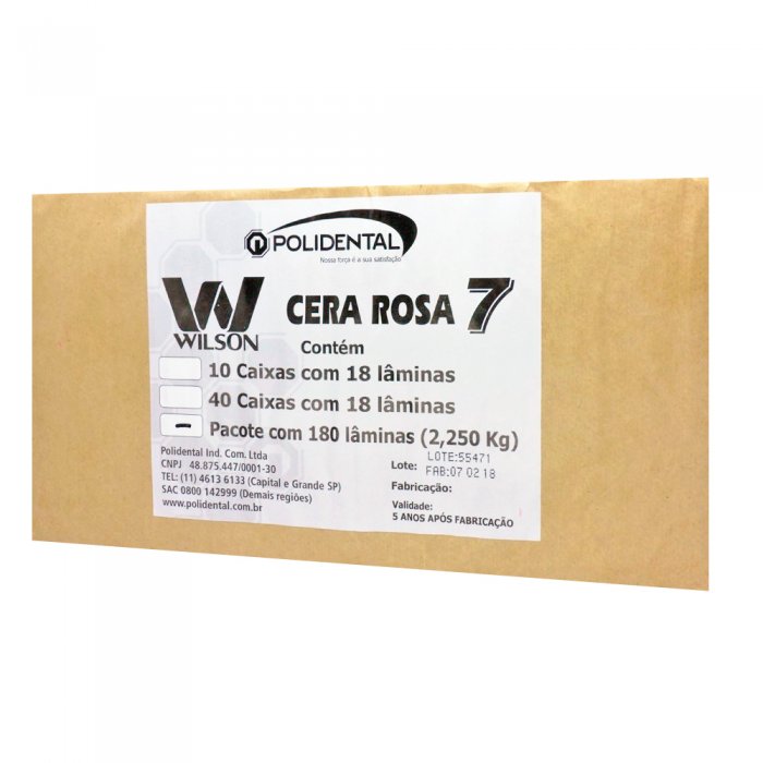 Cera Rosa 7 Wilson 2,250kg - Polidental
